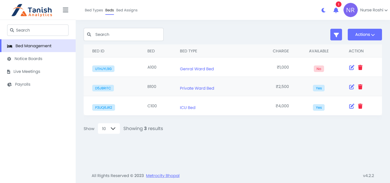 Multi Hospital Management System - Tanish Analytics Pvt. Ltd.
